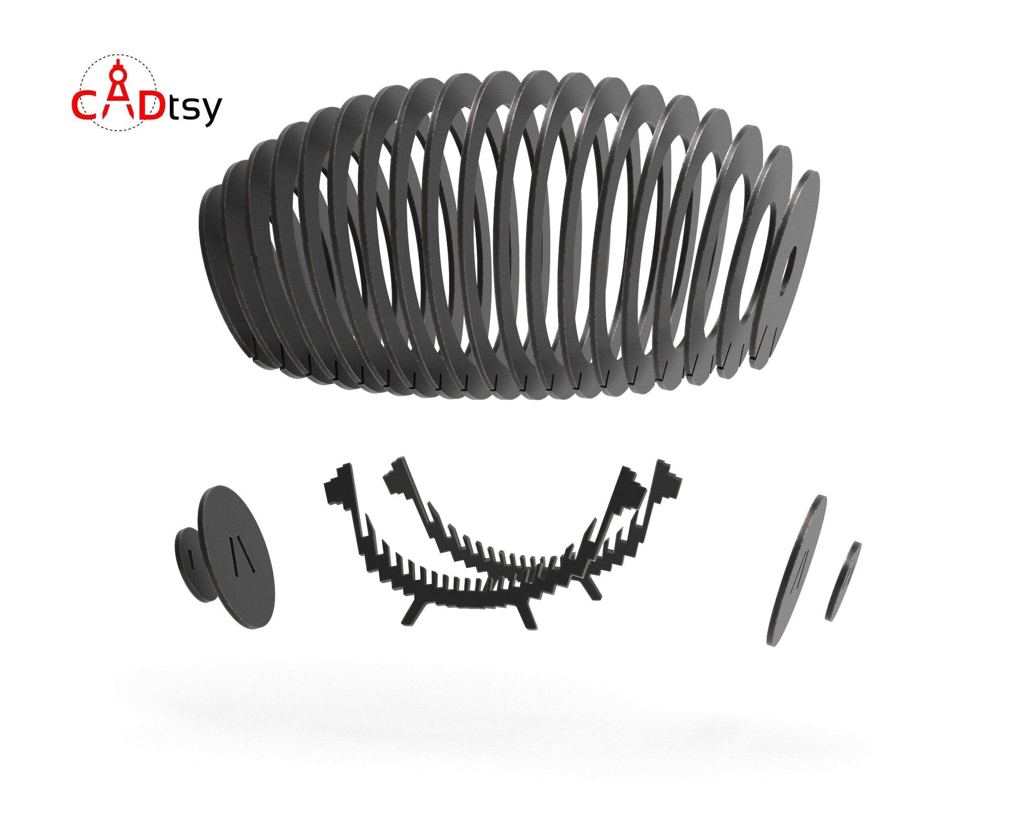 3D Metal Sphere Decor DXF Files for CNC Plasma Cutting