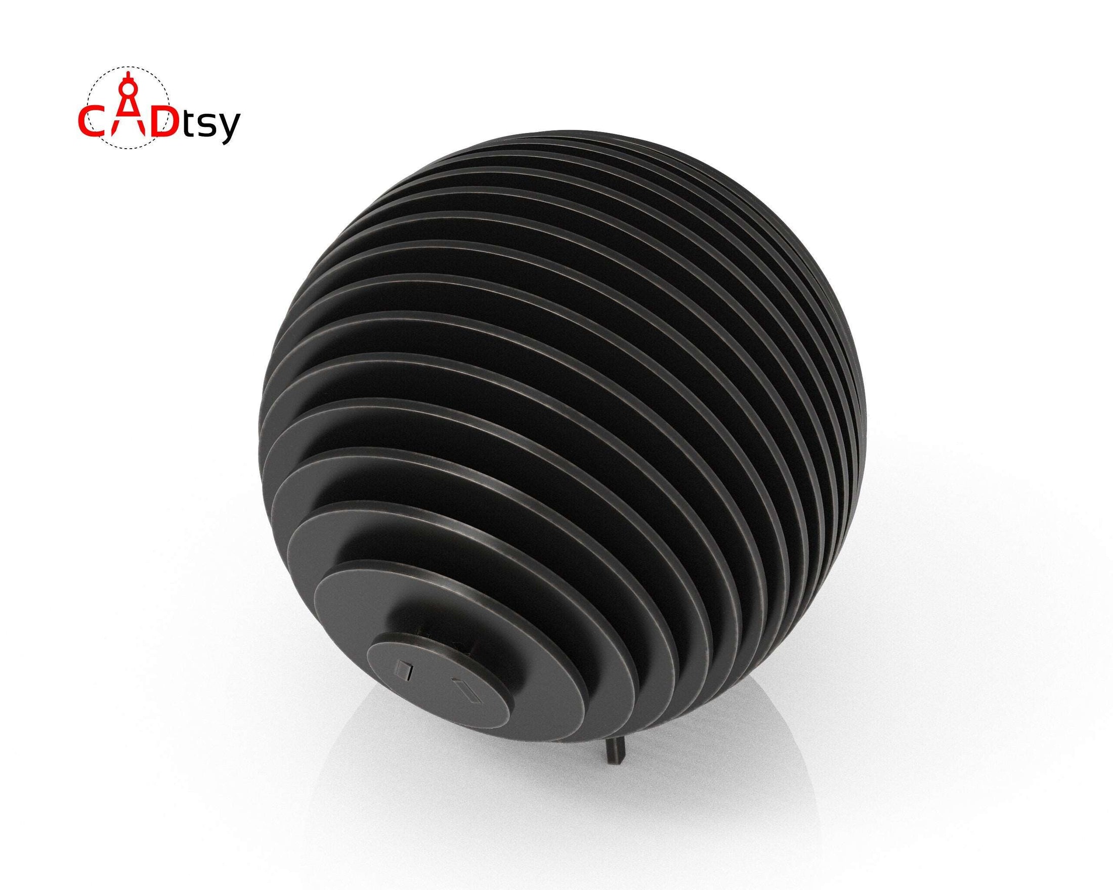 3D Metal Sphere Decor DXF Files for CNC Plasma Cutting