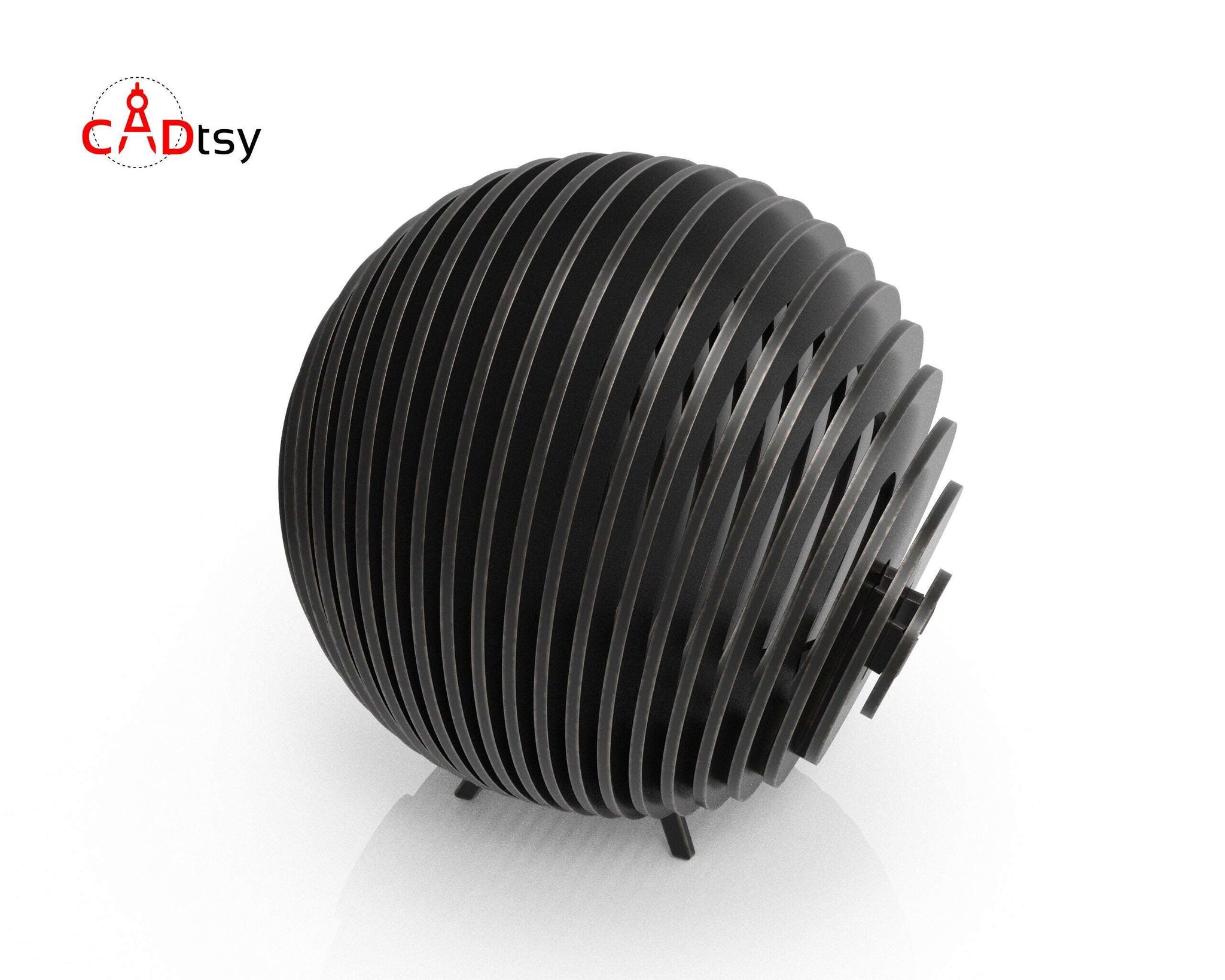 3D Metal Sphere Decor DXF Files for CNC Plasma Cutting