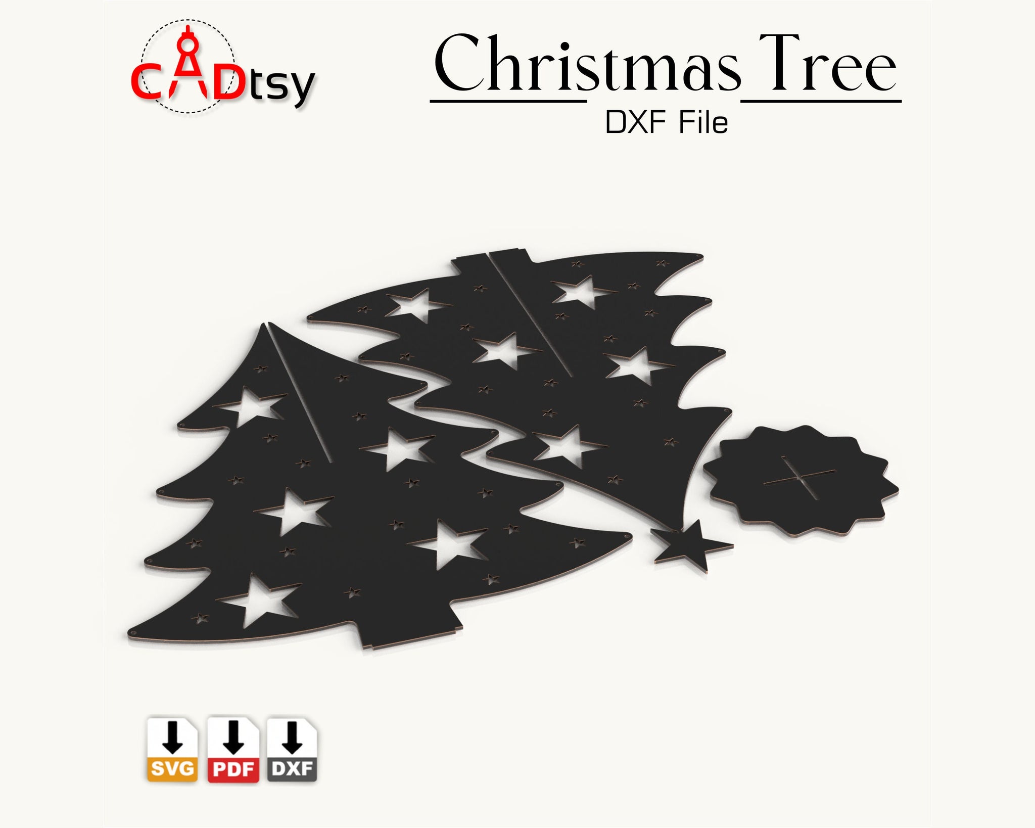 Christmas Tree Decoration DXF/SVG Plasma/Laser Cutting File