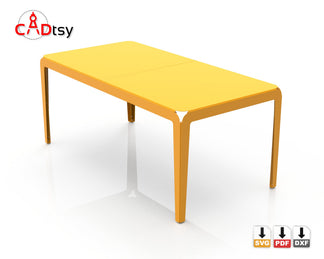 Elegant Metal Dining Table DXF Files for Plasma Cutting