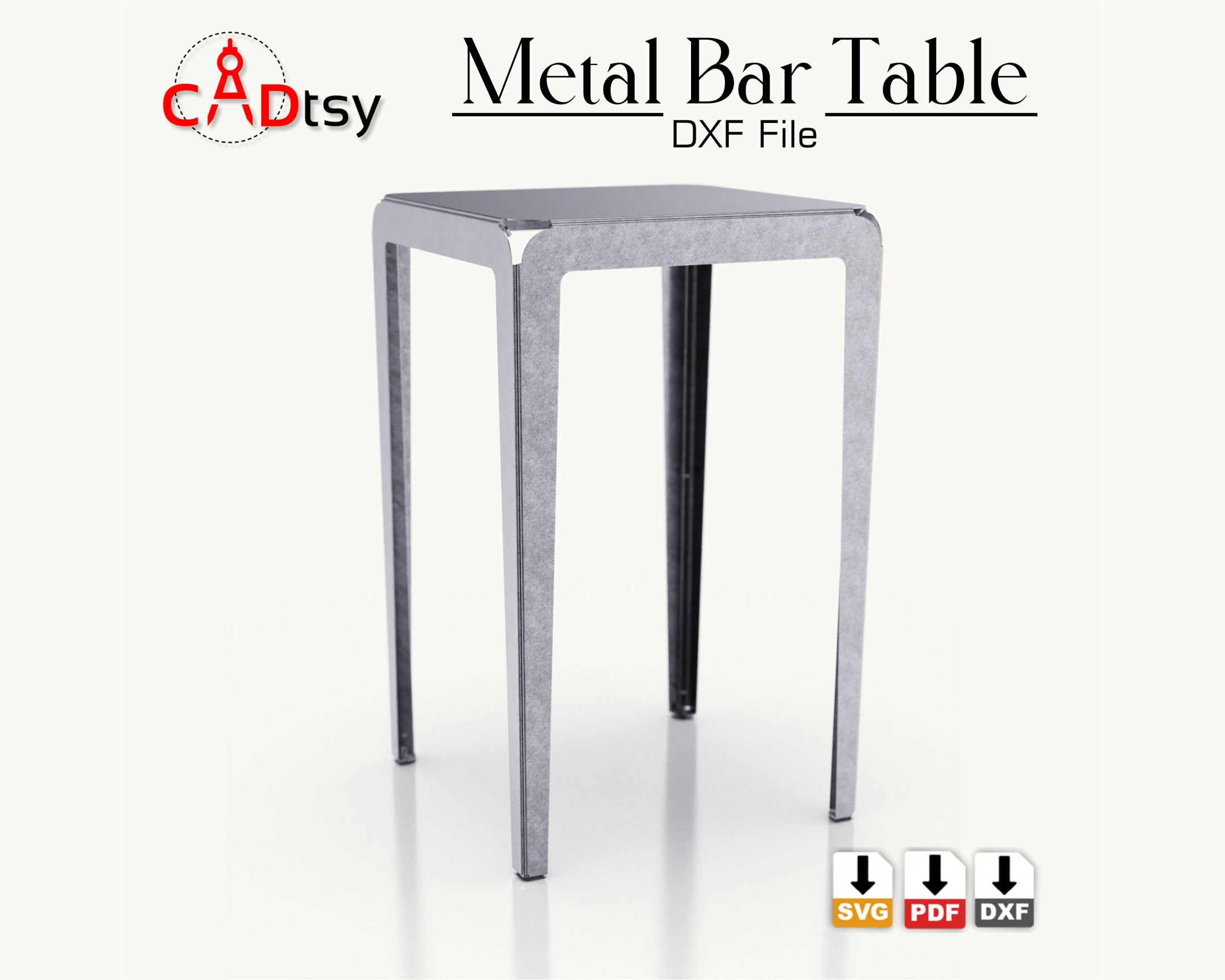 Metal Bar High Table DXF CNC Plasma Cutting Files