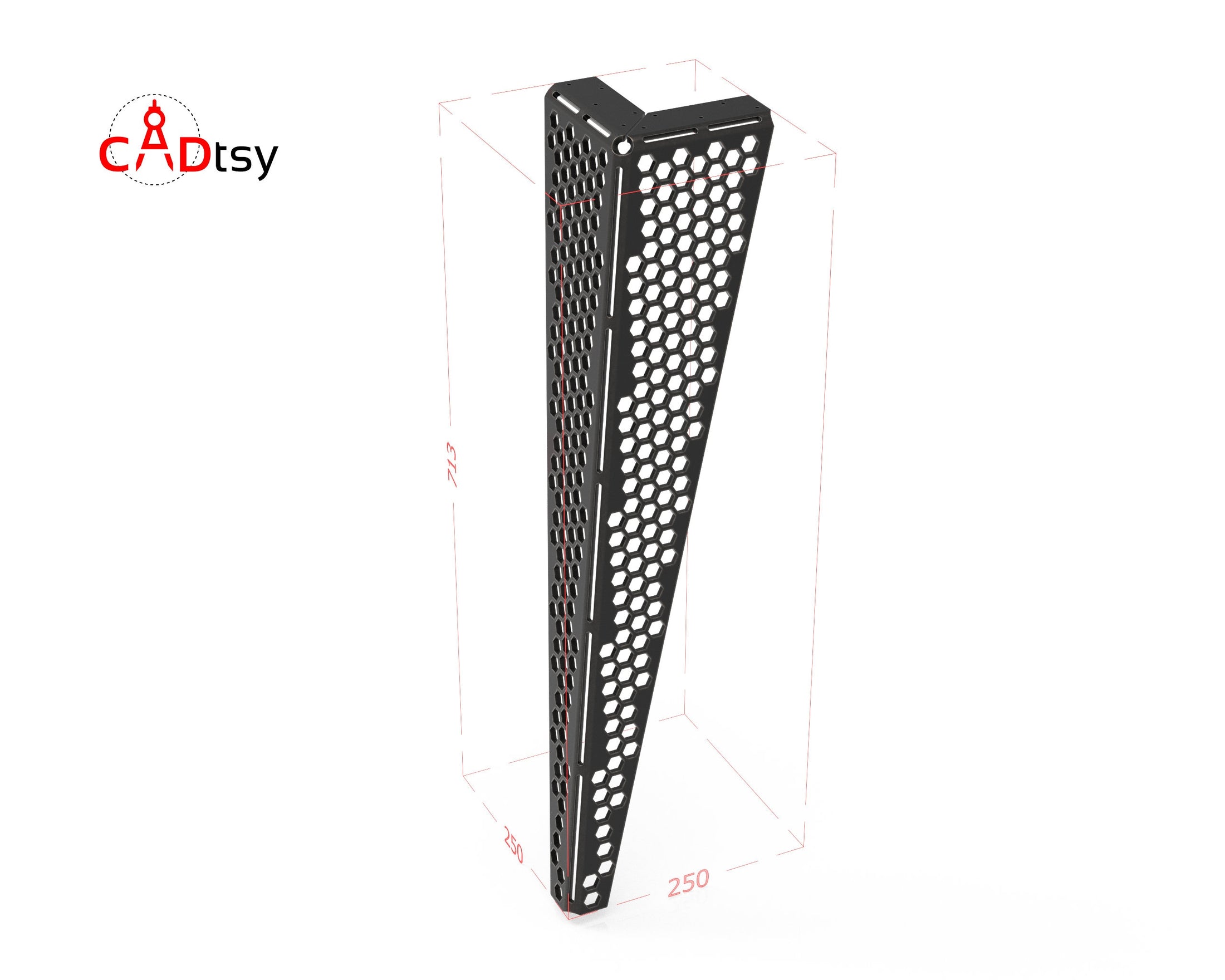 Table Leg DXF Plasma Files | Perforated CNC Design | CADtsy