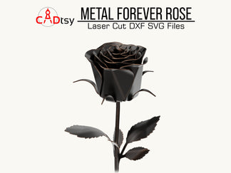 Metal Rose Plasma DXF Files | DIY Crafting Plans | CADtsy