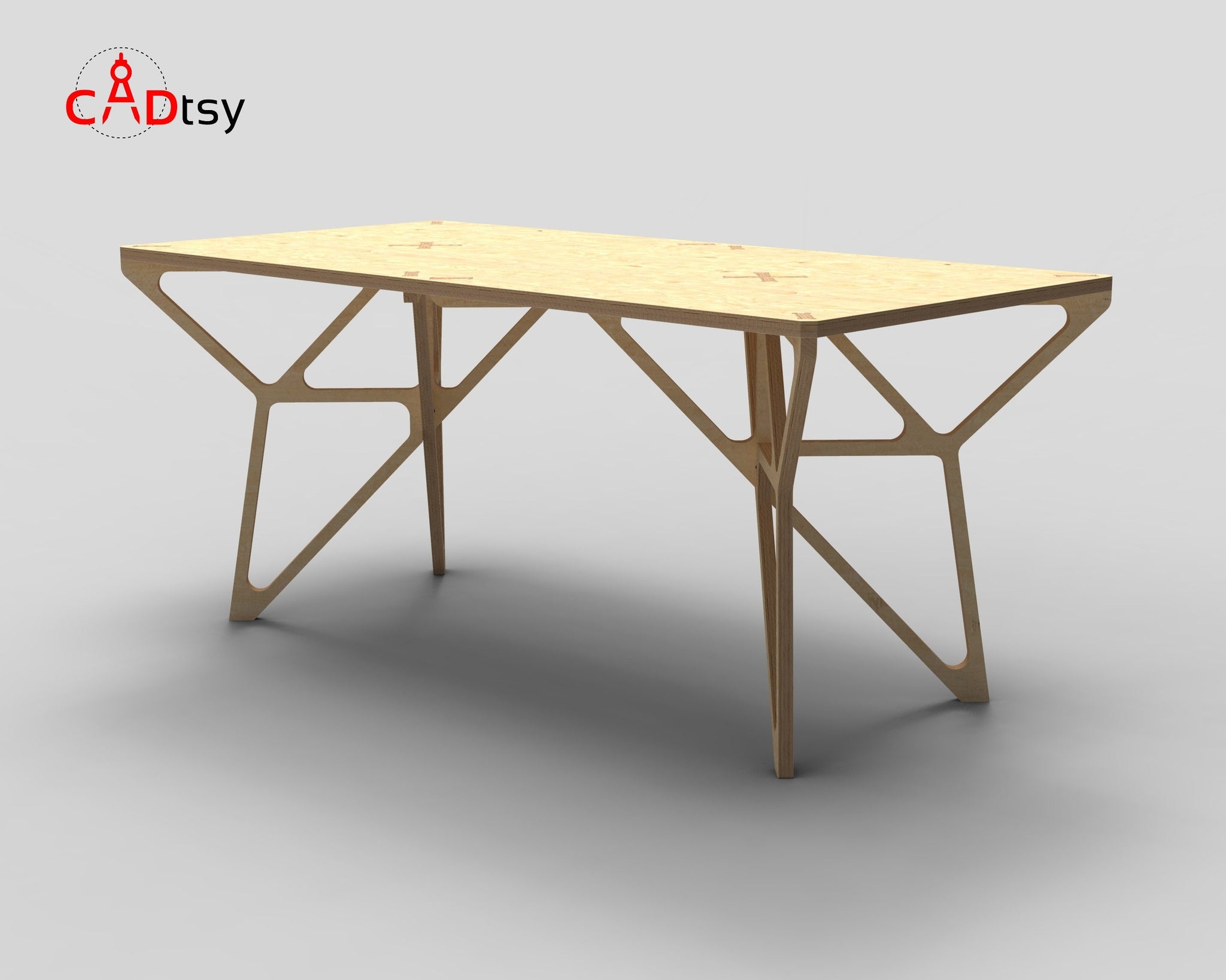 Wooden Table DXF/SVG Router Cutting Files, Vector Plans